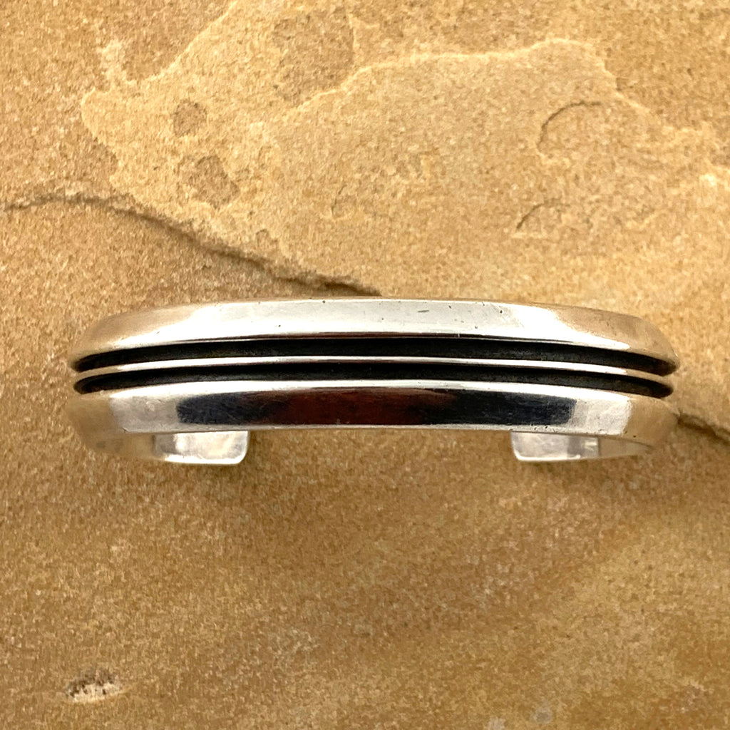 Johnny Mike Begay Silver Rail Bracelet – Ric Charlie Jewelry