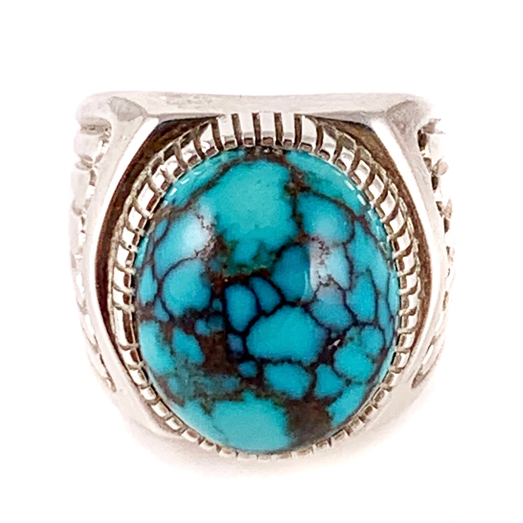 Jake Livingston Silver Ring with high-grade Natural Turquoise – Ric ...